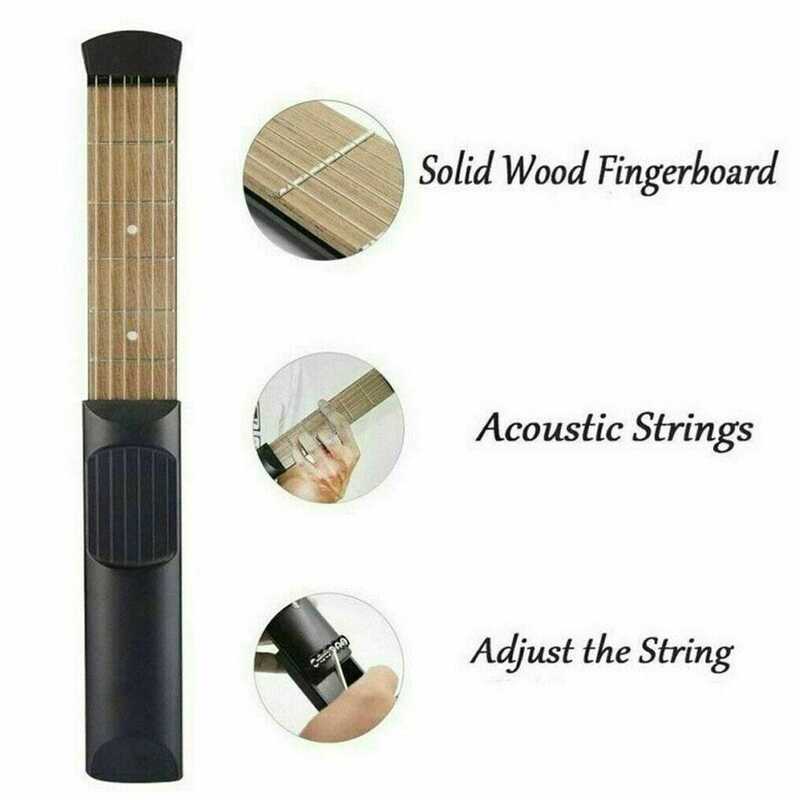 Portable 6-String Pocket Guitar 6 Frets Guitar Trainer Finger ...