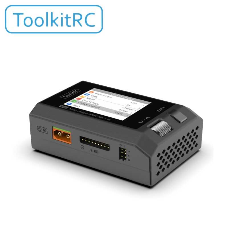 ToolkitRC M8P M8S upgrade version 600W 20A DC Balance Charger Discharger for 1-8S Lipo Battery ...