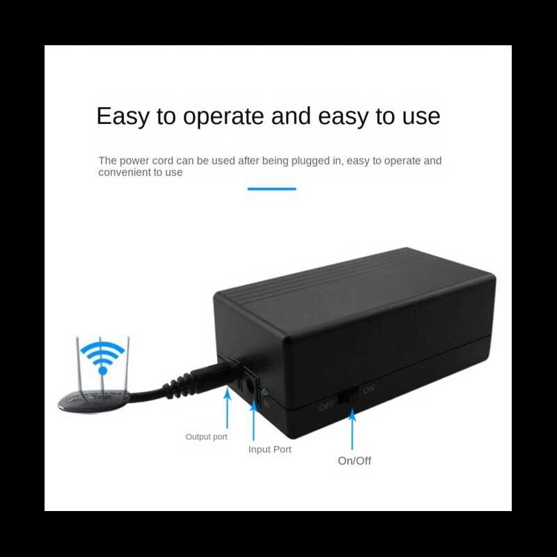 12V 2A Uninterruptible Power Supply Mini UPS 12000MAh Battery Backup ...