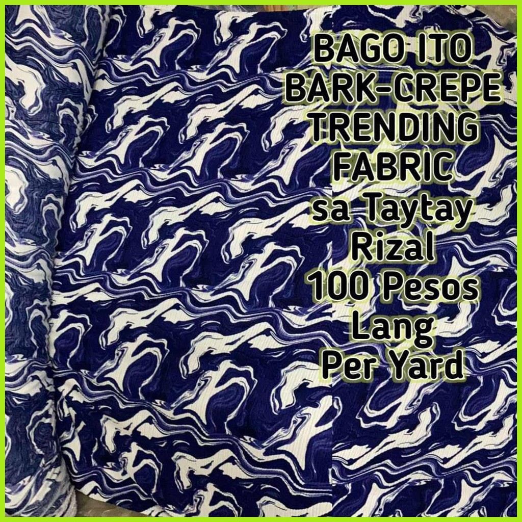 ⚡︎ ♀ BARK CREPE FABRIC TRENDING sa Taytay Rizal Usong Uso ito MURA LANG ...