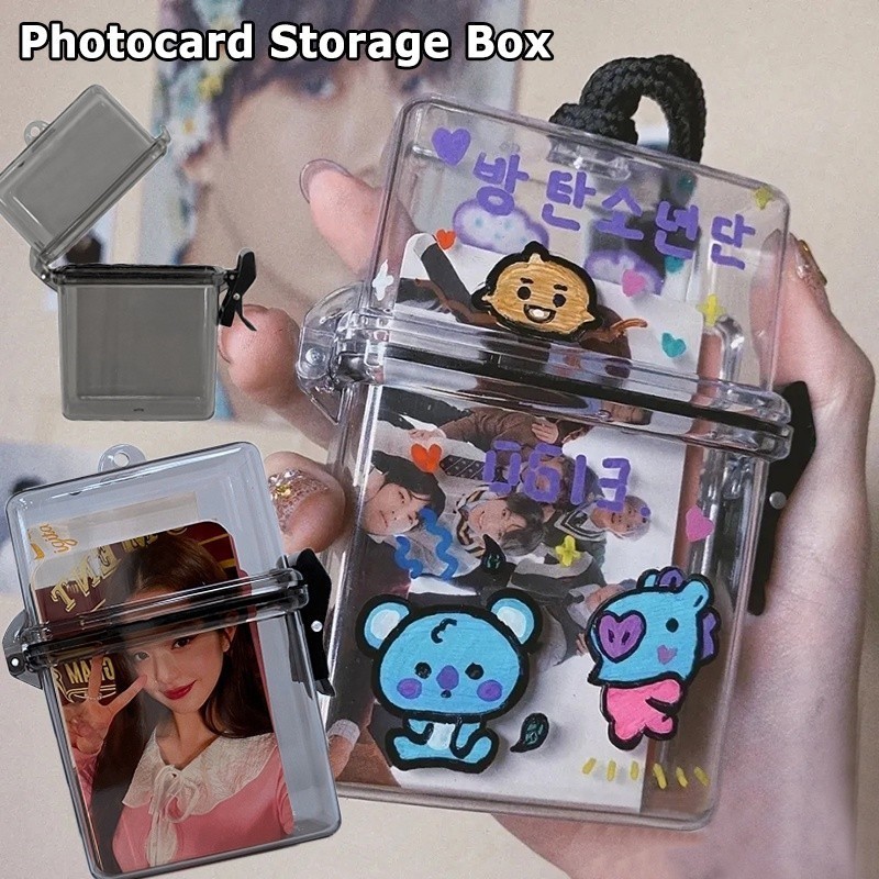 3Inch Mini Card Box Idol Photocards Case Plastic Transparent Photos ...