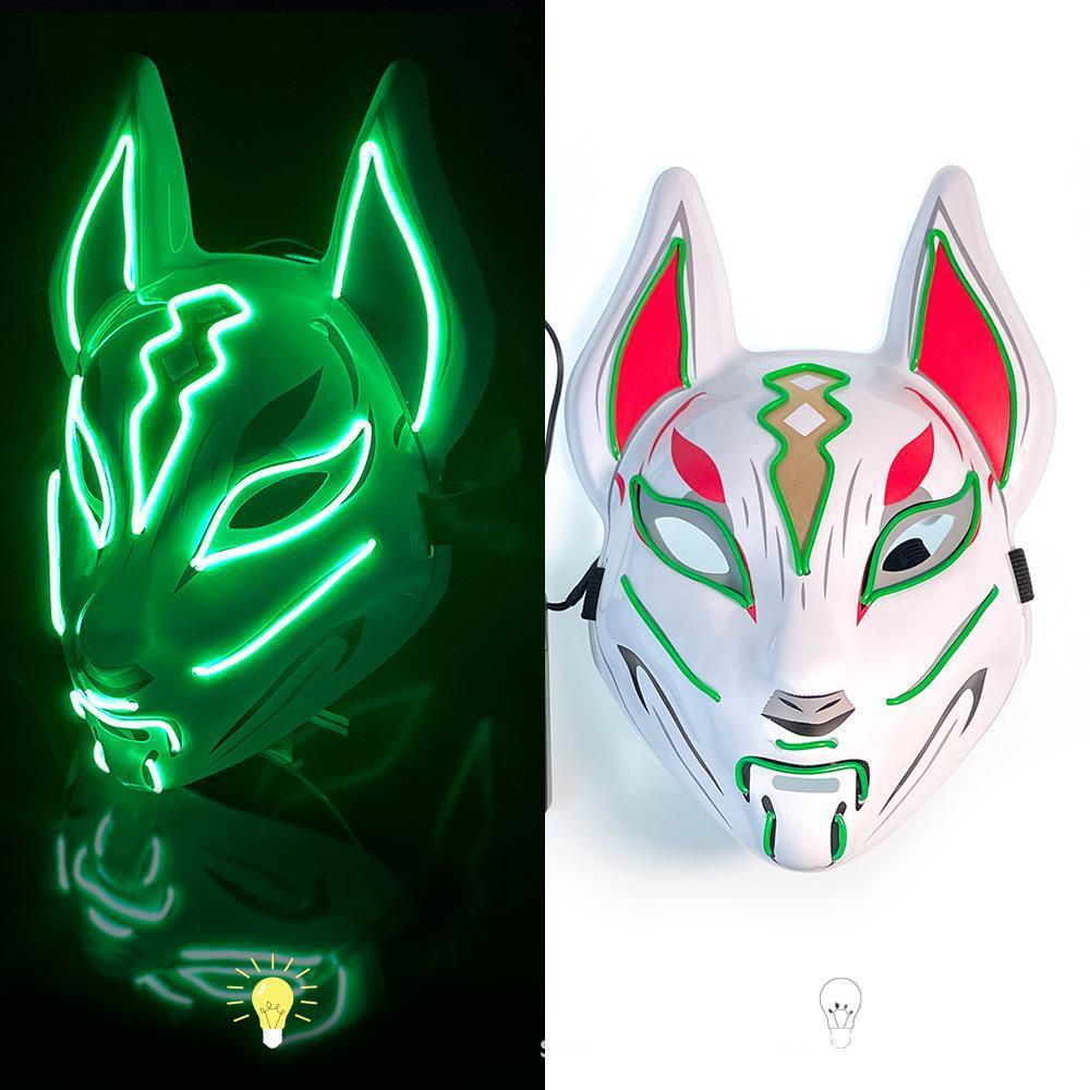 Fort Night Sky Fox Luminous LED Fox Mask Tik Tok Same Style Headgear ...