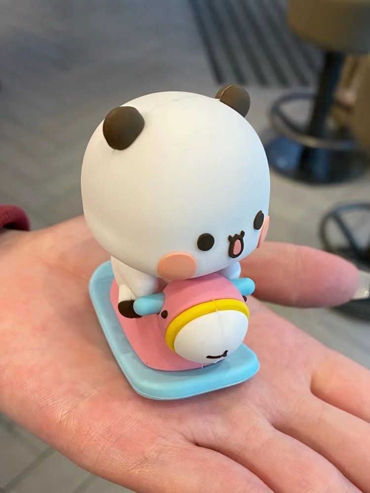 Panda & Bear Fufu and Bubu Shakeable Toy Car Anime Periphery Cartoon ...