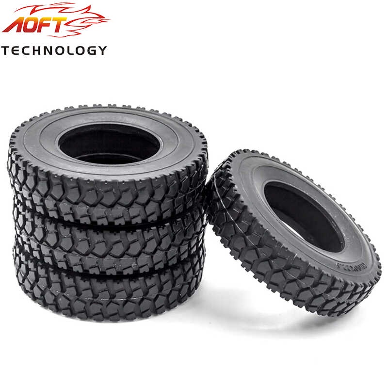 4pcs Car Rubber Tires para sa 1/14 Tamiya Tractor Truck RC Climber ...
