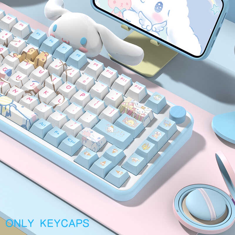 Cinnamoroll Theme Keycaps Cherry Profile Personalized Keycap Para sa ...
