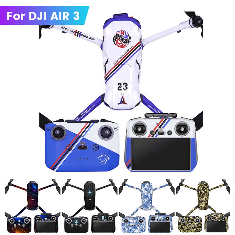 PVC Colorful Skin Stickers Para sa DJI Air 3 RC 2/RC N2 Decal Stickers ...
