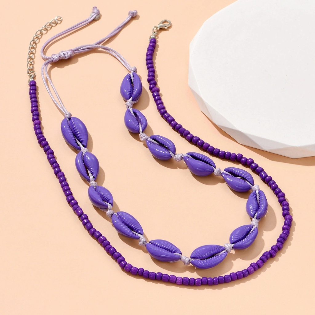 Beach Shell Pendant Bohemian Sea Shell Pendant Chain Choker Necklace ...