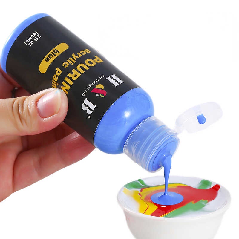 13 Piece Fluid Acrylic Paint Set DIY Handmade Painting Materials Liquid ...
