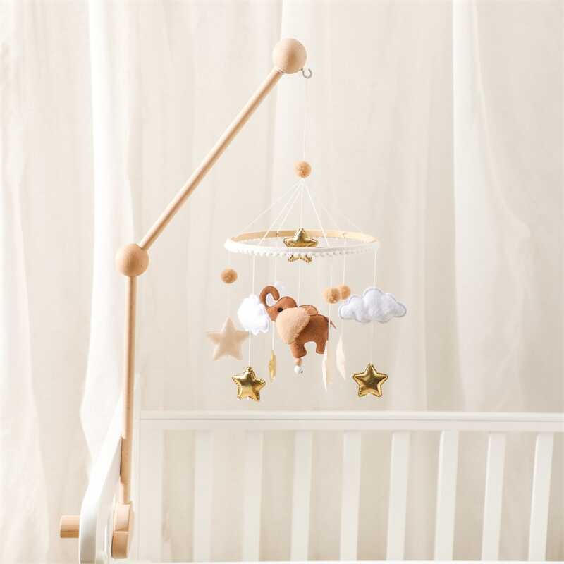 Baby Rattle Laruan 0-12 Buwan Felt Wooden Mobile Bagong ipinanganak na ...