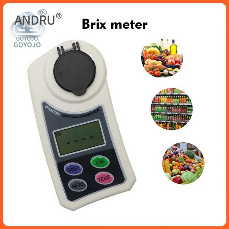 Sugar Content Test 0~55% Refractive Index Refractometer Digital Brix ...