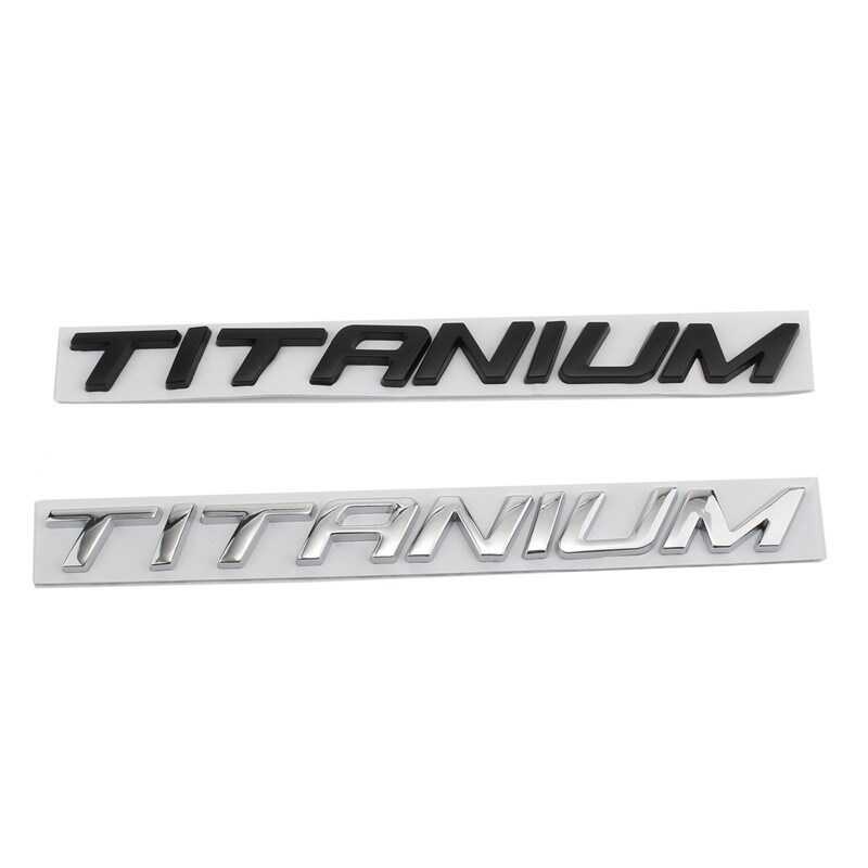 3D Metal TITANIUM V6 S Car Rear Trunk Emblem Chrome Badge Sticker ...