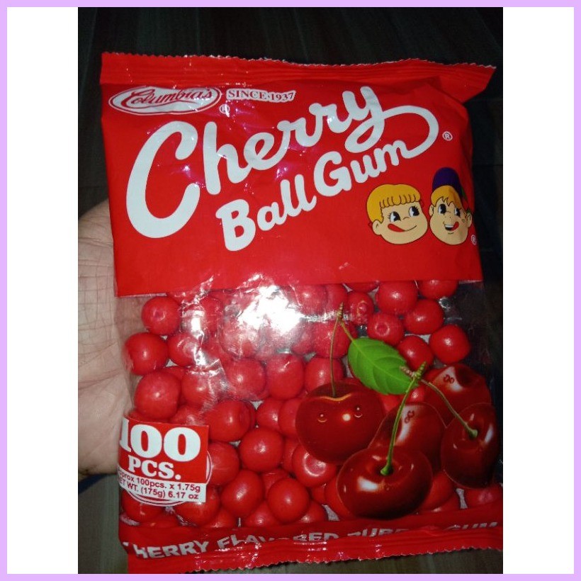 ⊜ ⚐ Columbia's Cherry Ball Gum, Ping Pong Tropical Fruit 100pcs. Yakee ...