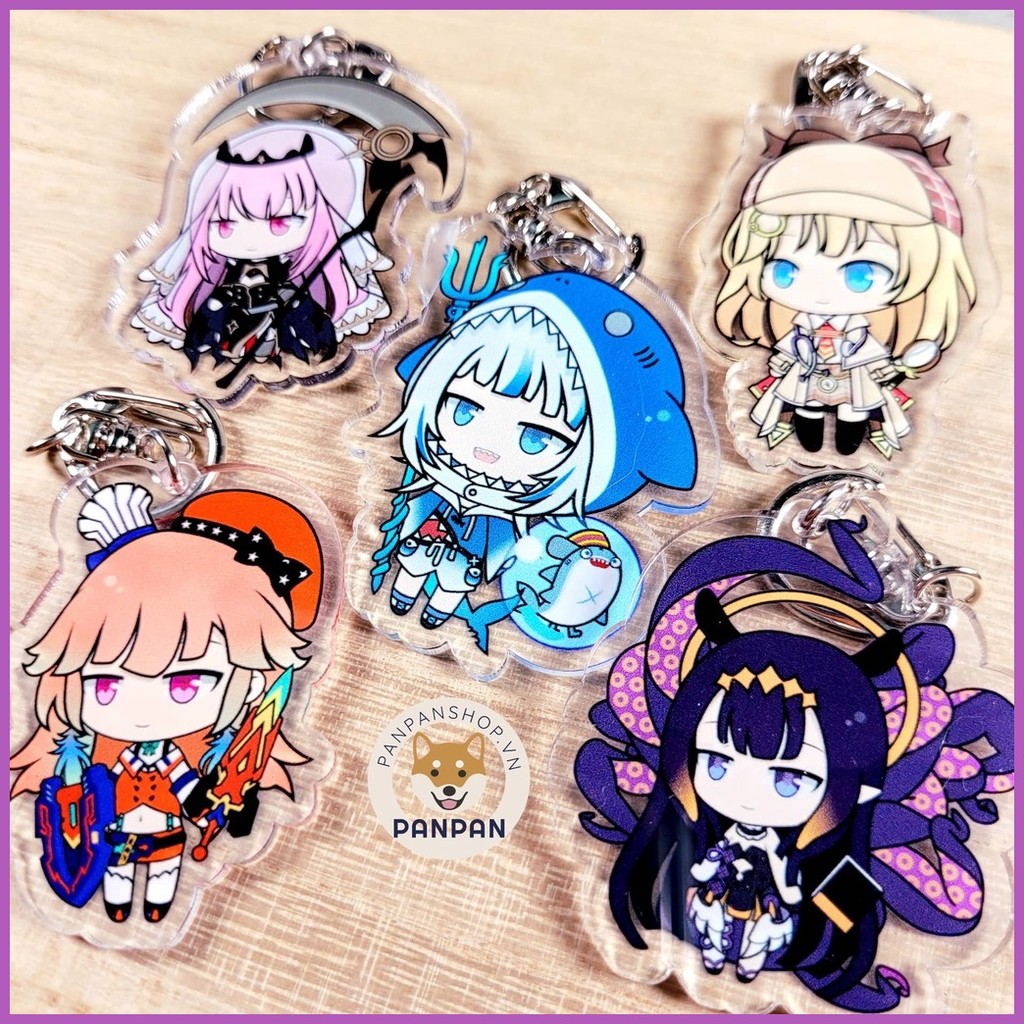 Mica Hololive Myth VTuber Key Chain (6cm) Mori Calliope, Gawr Gura ...