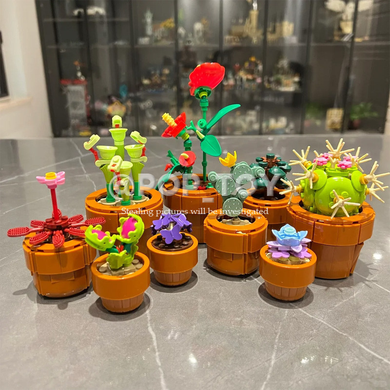 2025 New Plant Series Bouquets, Roses, Eternal Flowers, Building Blocks ...