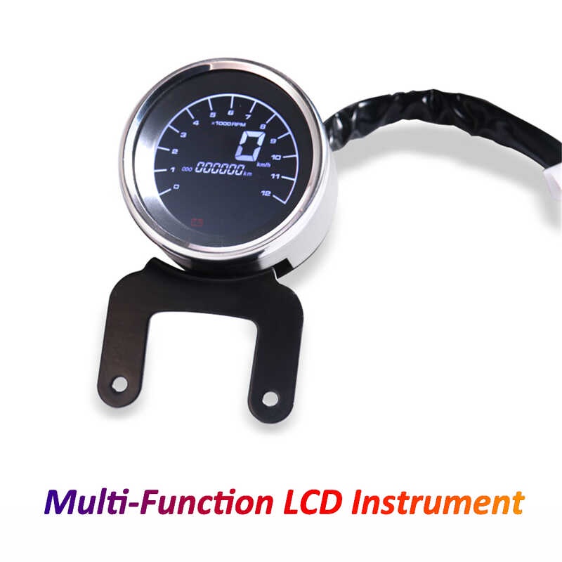 Universal Motorcycle Digital Tachometer Multifunctional Speedometer ...