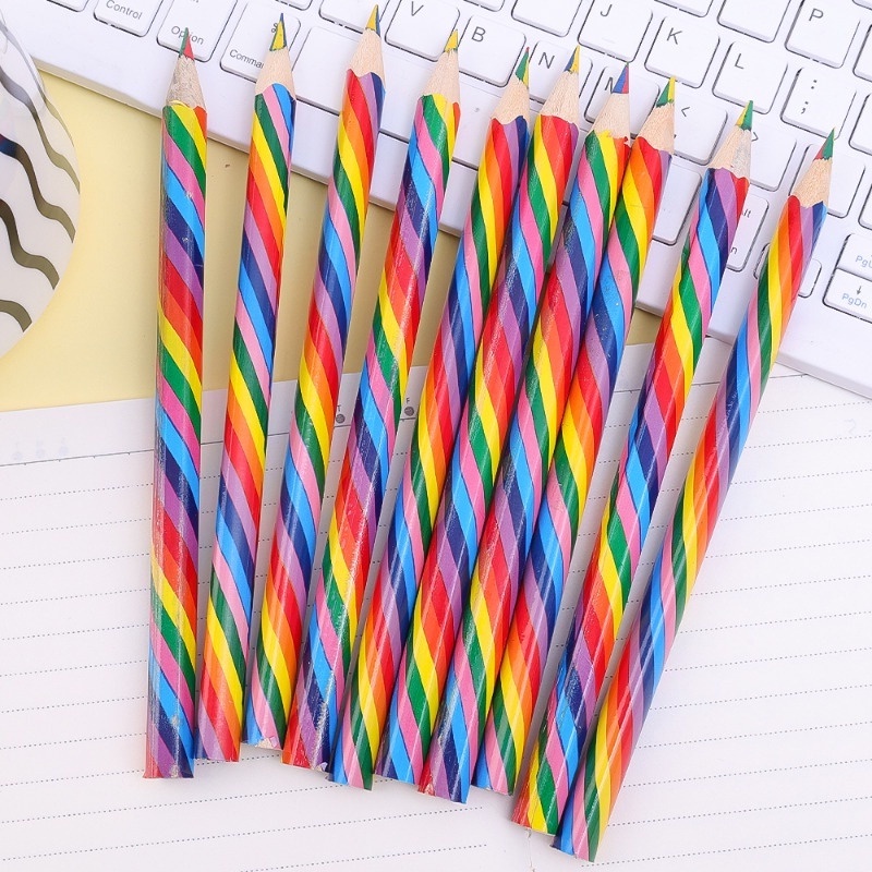 6Pcs Student Drawing Pen - School Art Teaching Stationery - Rainbow ...