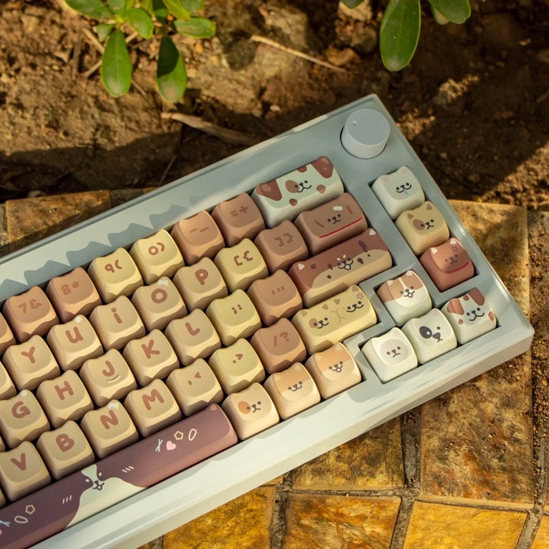 Cat Head Theme Keycaps MAO Profile Five Sides Sublimation Side Engraved ...