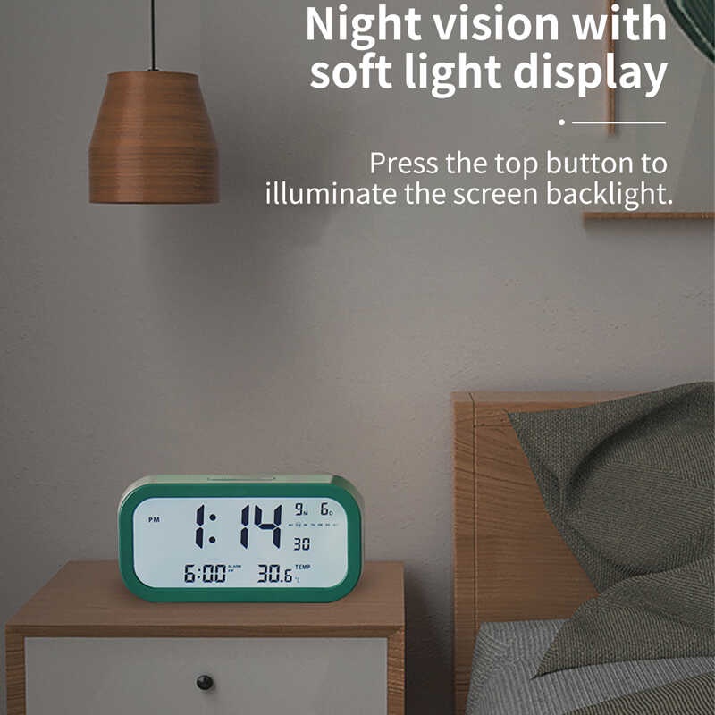 Maglikha ng Retro LED Digital Alarm Clock Para sa Home Bedroom Office ...