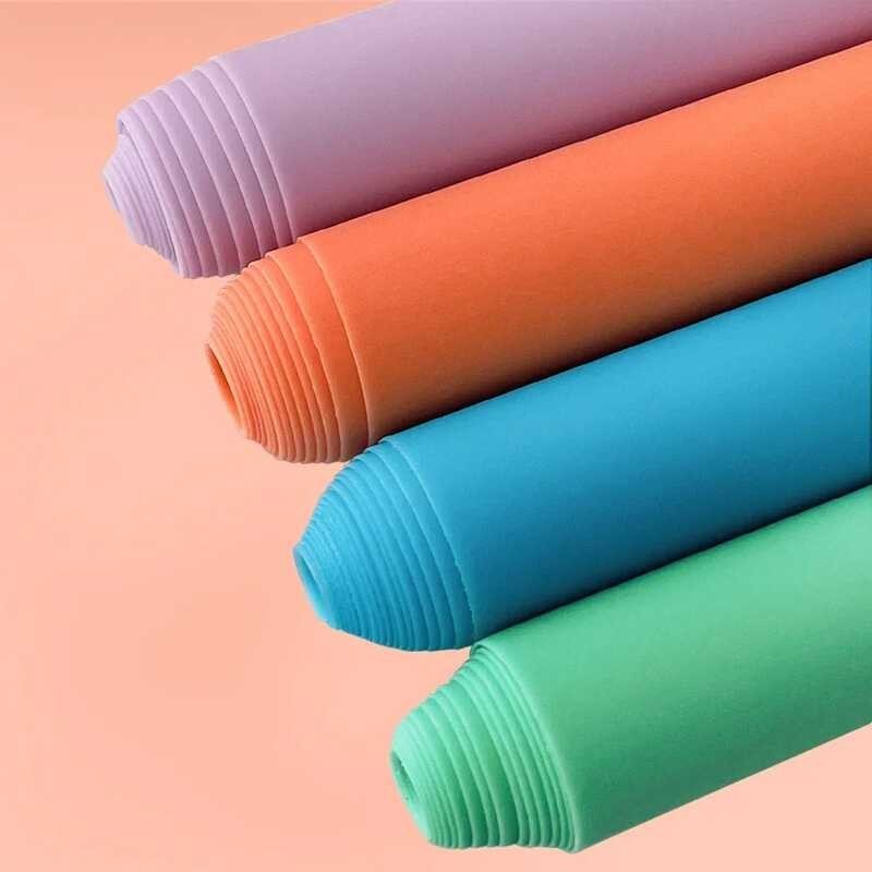 Gelly Frosted Solid na kulay na maliwanag na PVC Faux Leather Soft ...