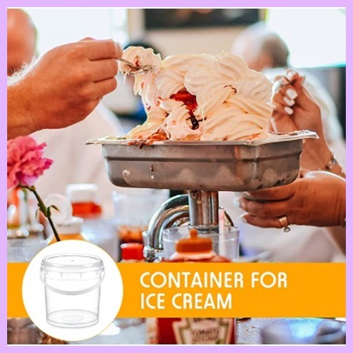 ๑ 3.8L Square Ice Cream Container White (Food And Freezer Grade ...