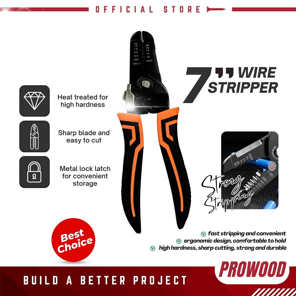 7 Inch Multifunction Wire Stripper Crimping Tool Cable Stripper Wire ...