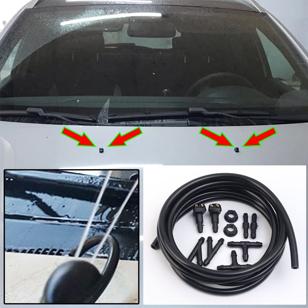 Universal Car Windshield Washer Hose Wiper Blade Pipe Jet Spray Nozzle ...