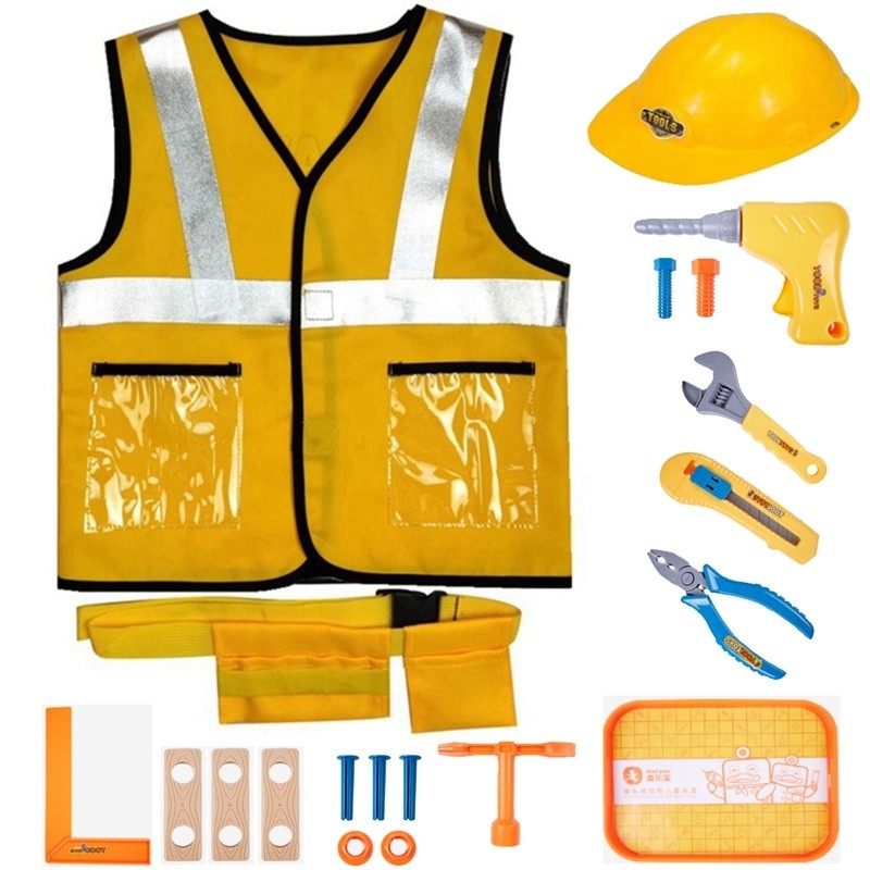 Children's Role-Playing Costume Little Engineer Uniform Vest ...