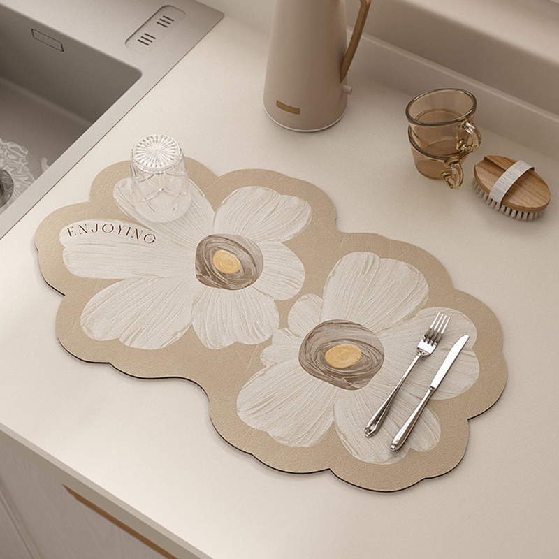 Kitchen Tableware Drying Pad Creative Coffee Cup Mat Kitchen Drainage ...