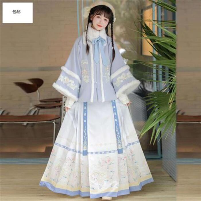 Hanfu Ming made long jacket for women's autumn and winter thickened ...