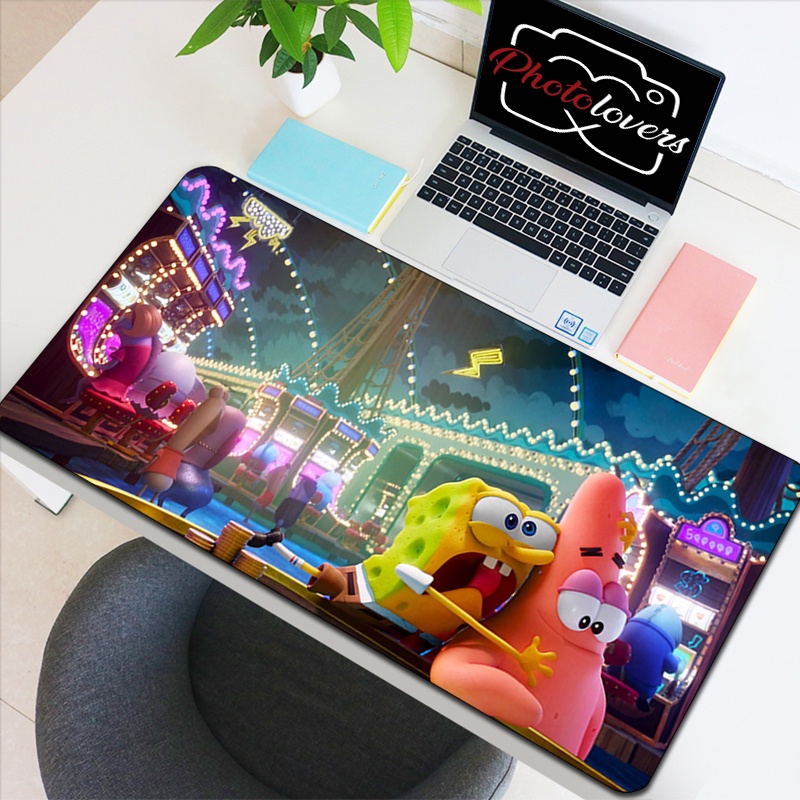 Kawaii Mouse Pad Gamer SpongeBobs Extended Gaming Mat Keyboard ...