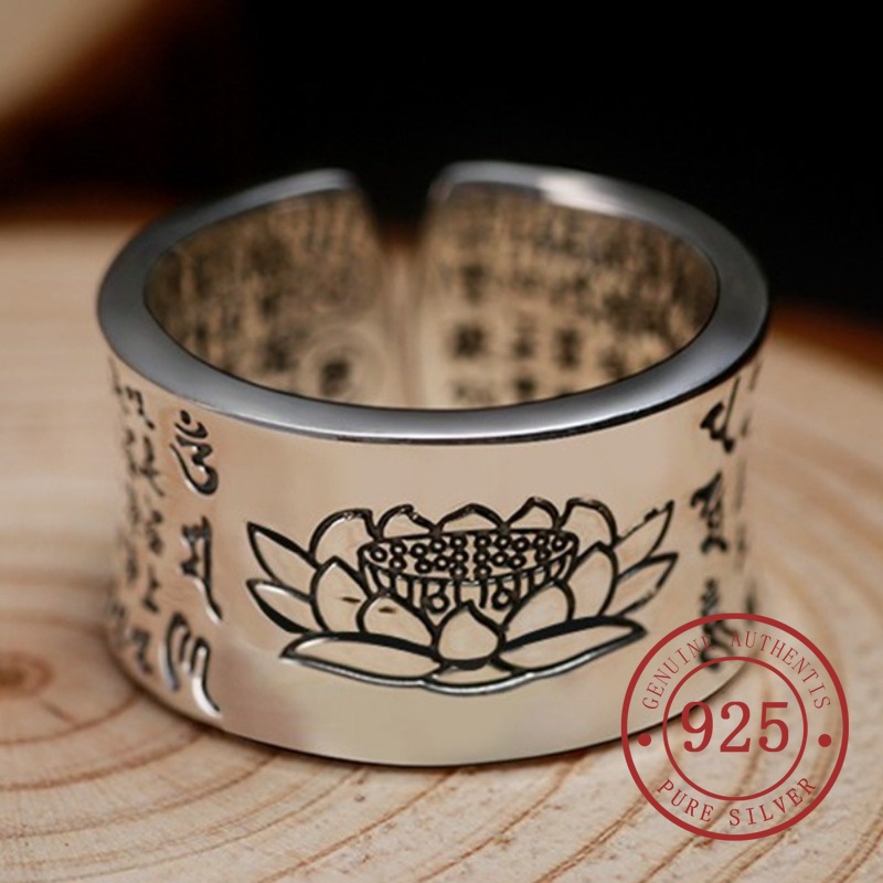 Personalized Retro S925 Anemone Scripture Opening Ring | Shopee Philippines