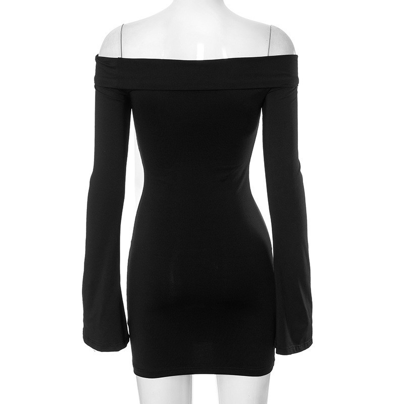 VesGlory Women Mini Dress 2023 Fashion Solid Color Long Sleeve Off ... VesGlory Women Mini Dress 2023 Fashion Solid Color Long Sleeve Off ...