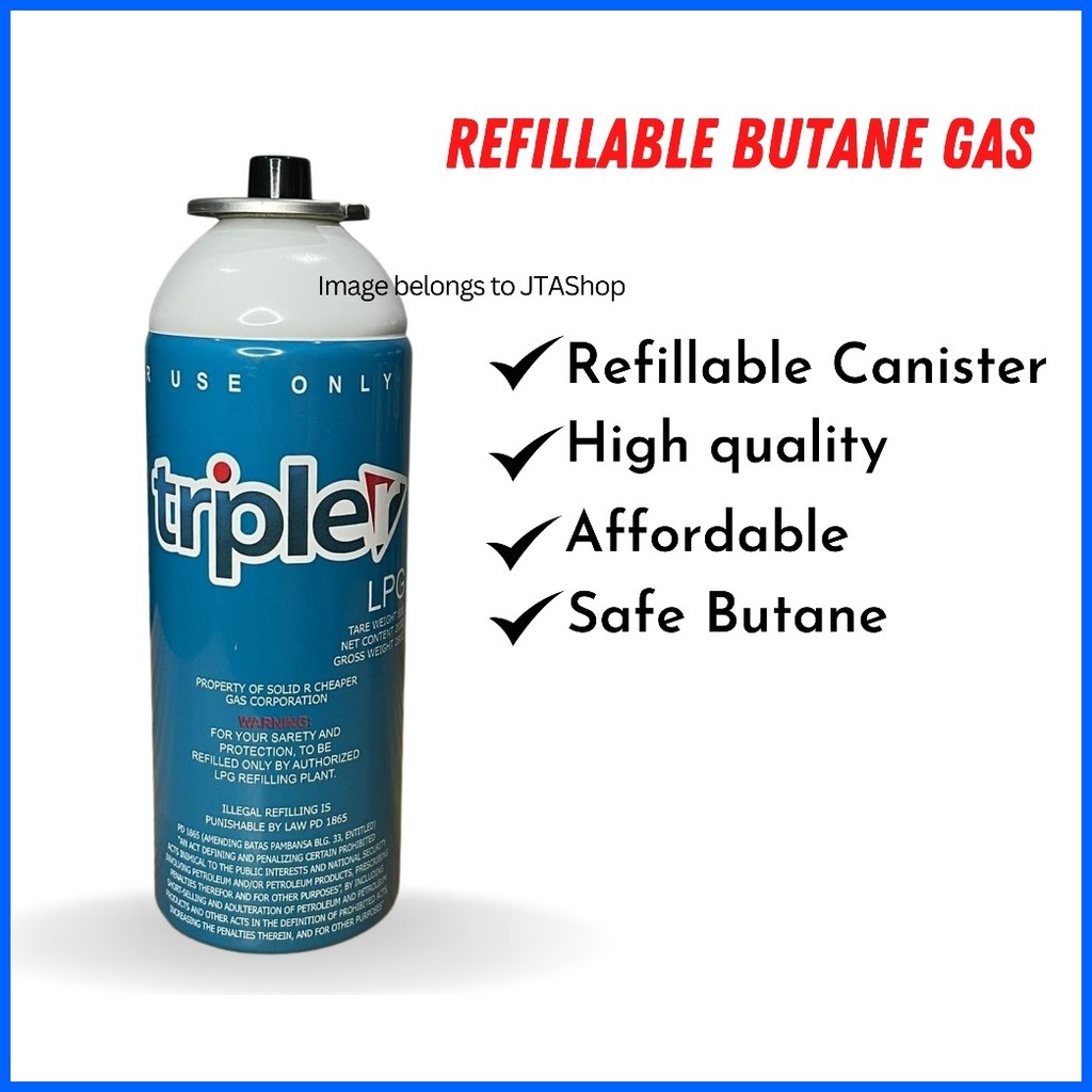 ∏ Tripler Butane Gas Refilliable Aluminum Canister with Gas 200g ...