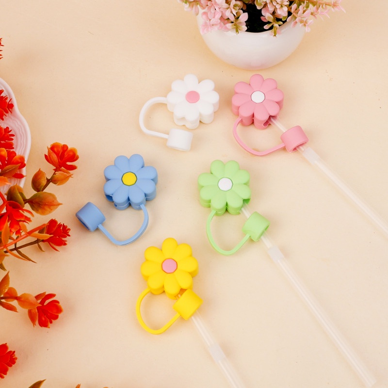 Dustproof Silicone Pipet Hat / Splashproof Beverage Pipe Cap / Flower ...