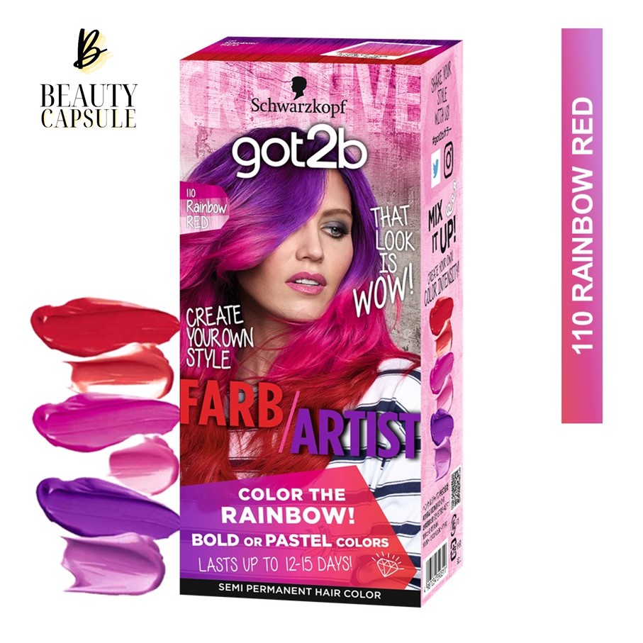 Schwarzkopf Got2B Hair Color 110 Rainbow Red | Shopee Philippines
