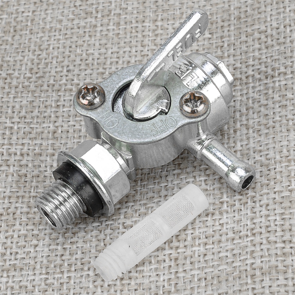 Silver Gas Oil Fuel Tank Switch Shut Off Valve Pump Tap Petcock ...