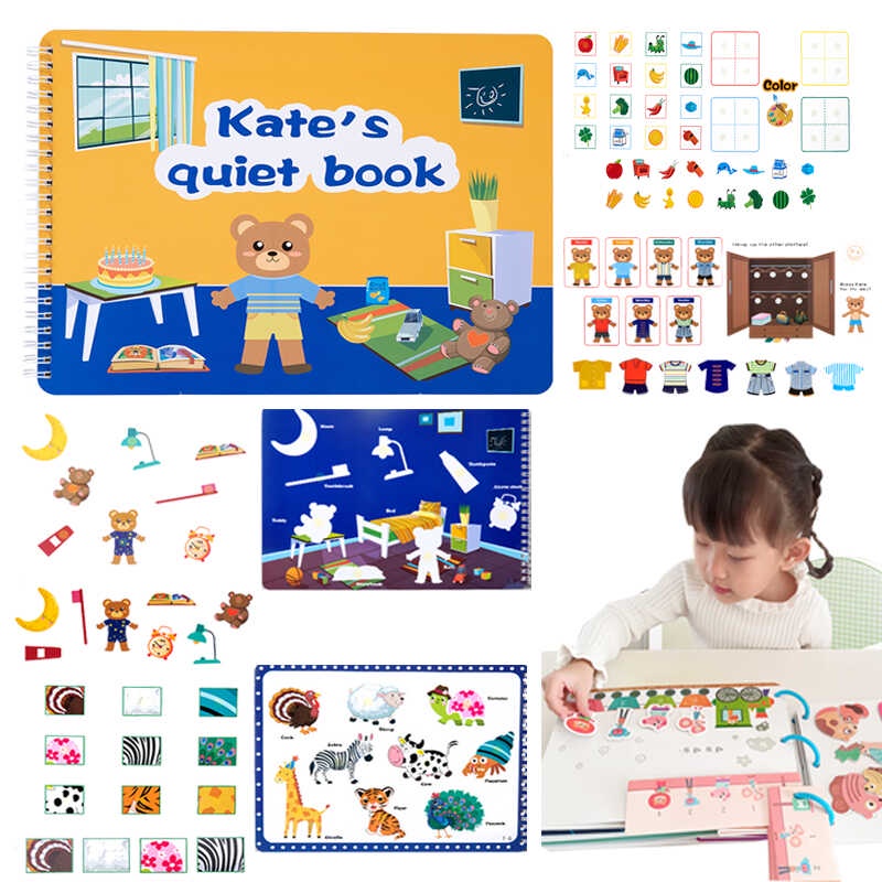Quiet Busy Book Montessori Toys For Children Preschool Activity Binder ...