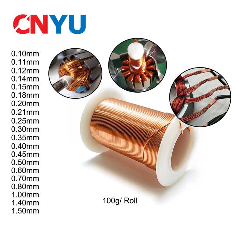 100g Enameled Copper Winding Wire 0.1mm 0.25mm 0.35mm 0.5mm 1.5mm Cable ...