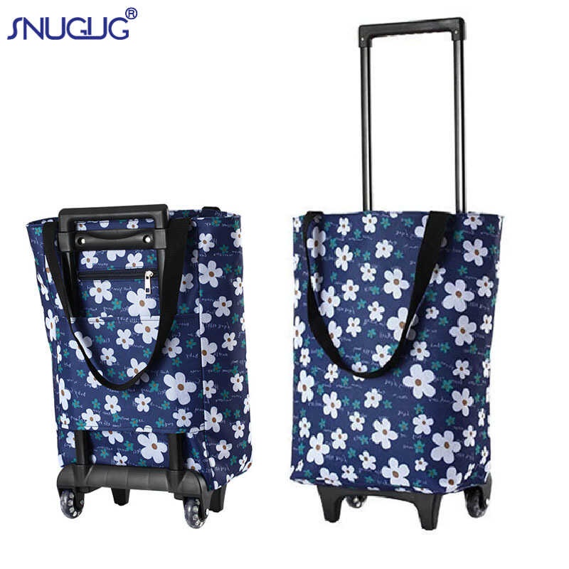 Shopping Folding Pull Cart Trolley Bag Sa Wheels Eco Large Food ...