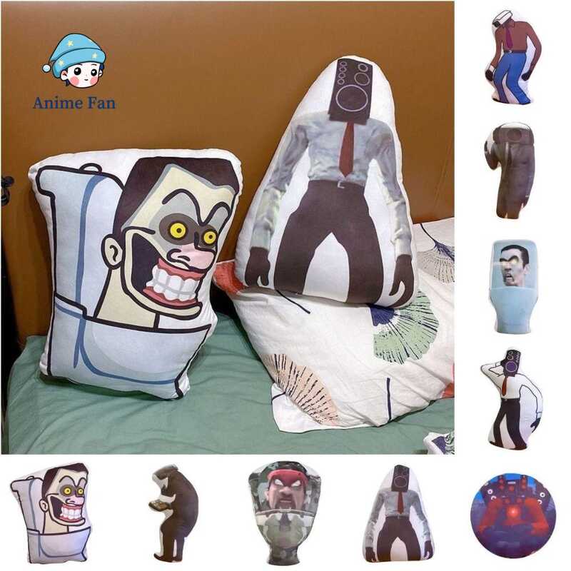 ANIME FAN Sweet Skibidi Toilet Plush Pillow Toilet Man Cameraman ...