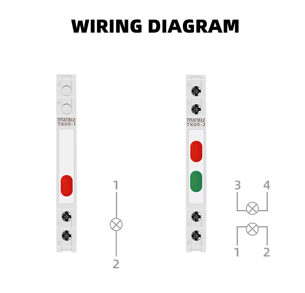 Din Rail Mount LED Signal Lamp AC DC 220V 230V Indicating Pilot Lights ...