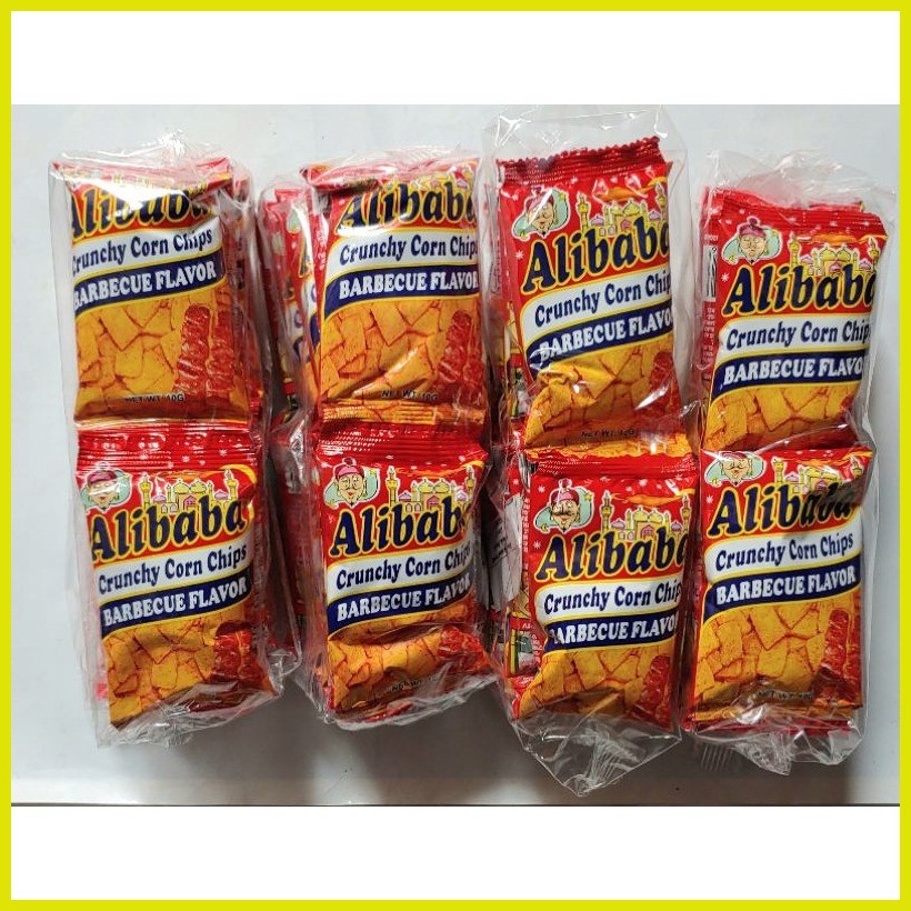 ⭐ 4 Pack Alibaba Crunchy Corn Chips BBQ | Shopee Philippines