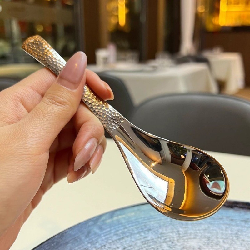 Stainless Steel Korean Spoon, Mirror Finish Spoons, Dessert Spoon, Ice ...