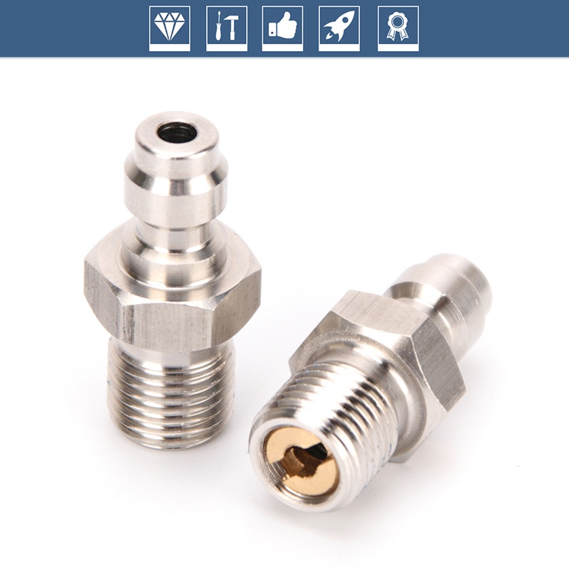 2pcs/set M10x1 Thread Quick Connect Fittings Stainless Steel Quick ...