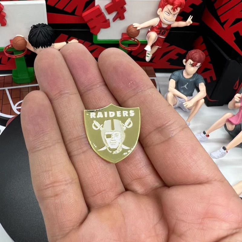 New York Las Vegas Raiders (Gold) Rugby League Badge Brooch Miami ...