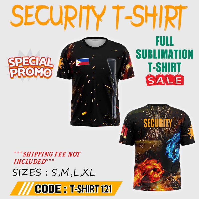 SECURITY TSHIRT FULL SUBLIMATION | Shopee Philippines