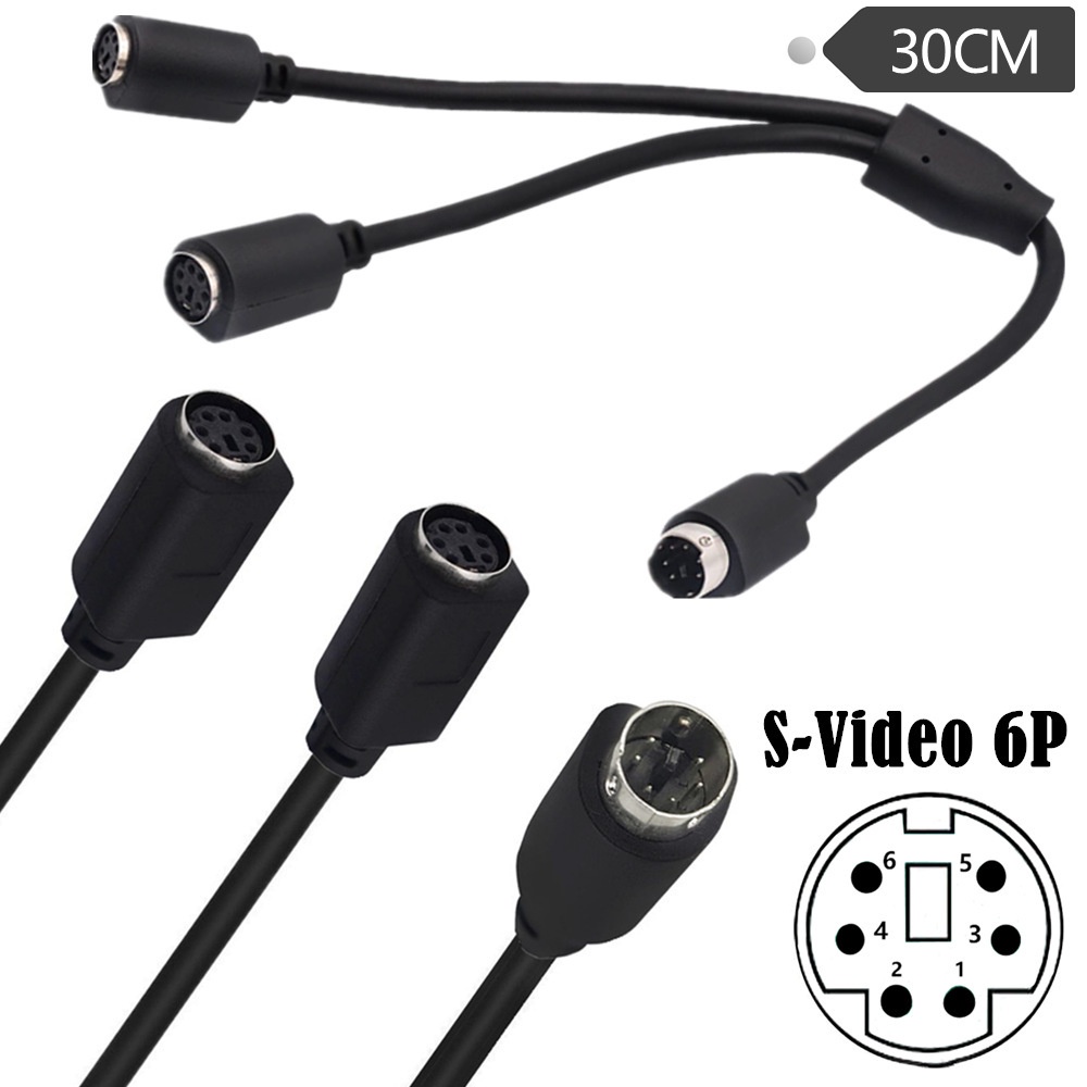Signal Conversion Cable MID 6pin One Male Two Female PS Extension Cable ...