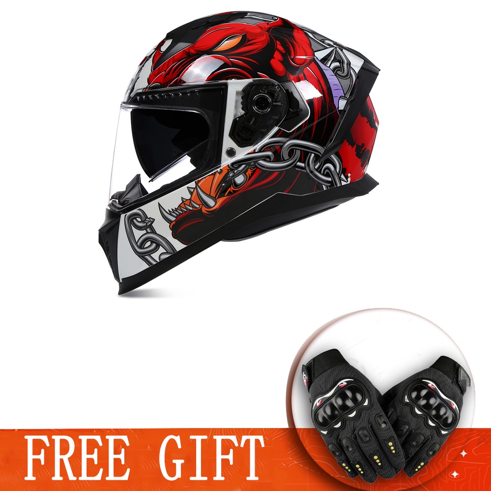 Motorcycle Helmets Integral Full Face DOT Approved Certified for Venom ...