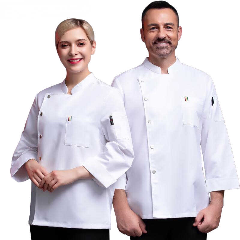 Kitchen Uniform Restaurant Hotel Cook Jacket Long Sleeve Chef Shirt ...