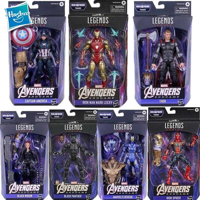 Hasbro - Legends Black Widow Thor Iron Spider Captain America Iron Man ...